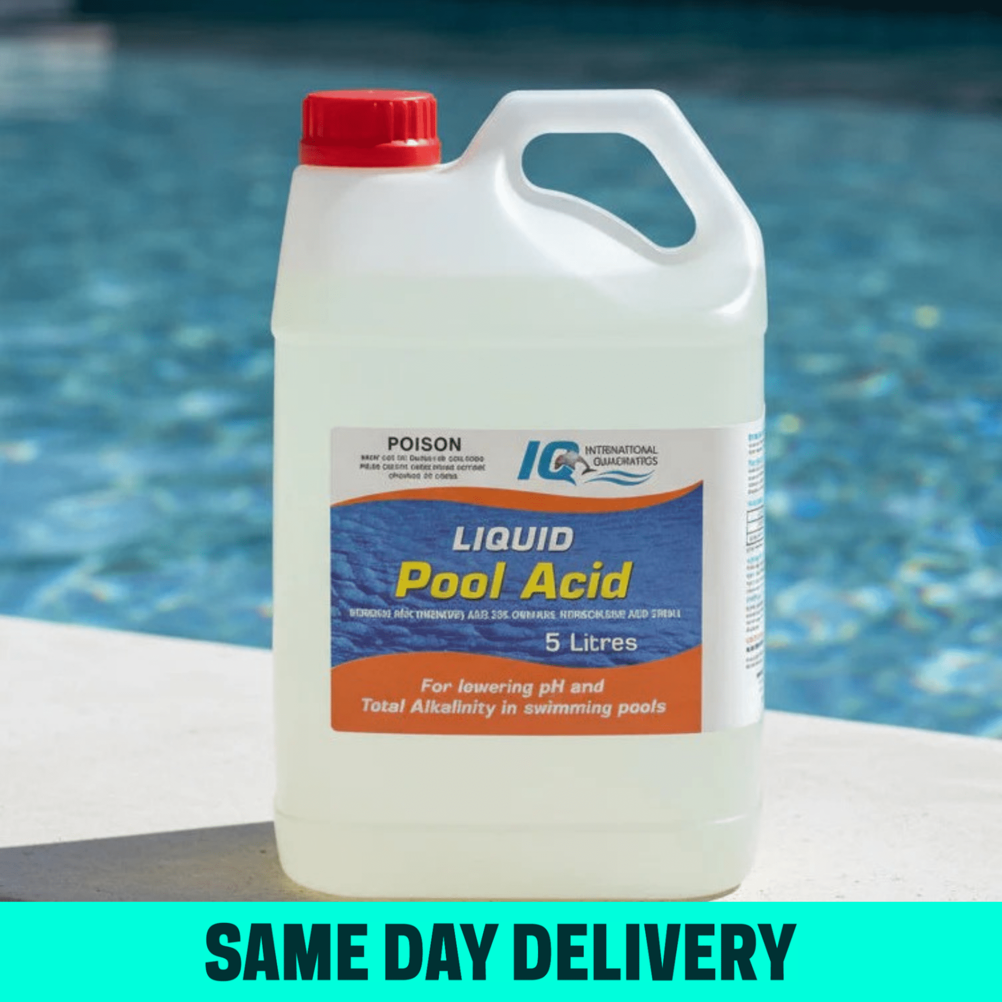 IQ Liquid Pool Acid 5L pH Decreaser | Same Day Delivery | Loopym